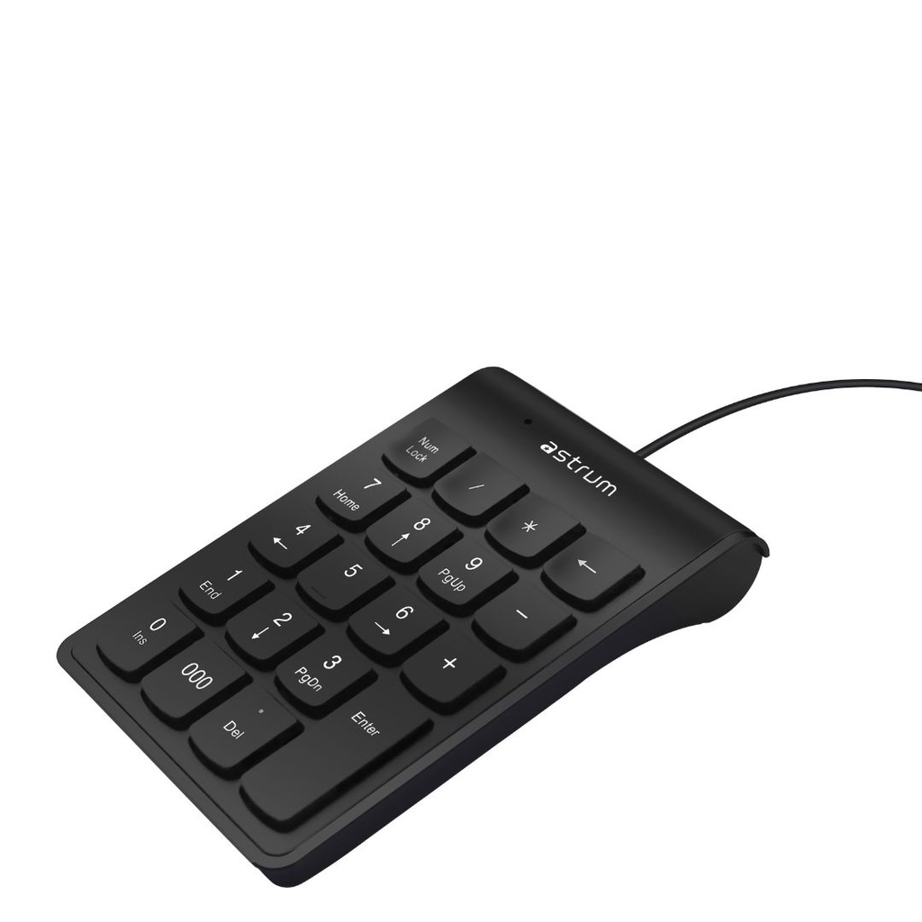 Astrum KB010 Slim USB Numeric Keypad 1.2mm 10M 24m | www.quickstore.co.za